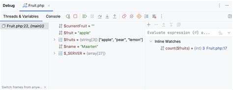 Debug Tool Window PhpStorm Documentation