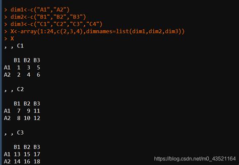 R语言：创建数组r语言建立数组 Csdn博客