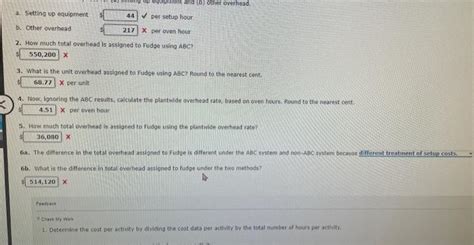 Solved Comparing Abc And Plantwide Overhead Cost Assignments