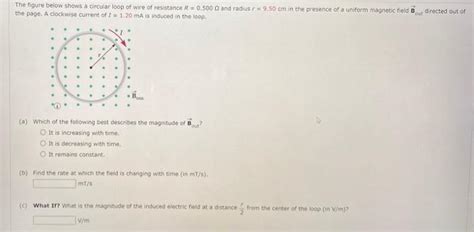 solved the figure below shows a circular loop of wire of