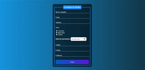 GitHub YuriPitelli Formulario Formulário desenvolvido HTML e CSS
