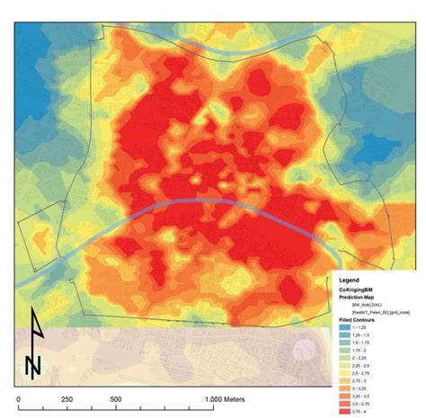 27 The Co Kriging Interpolation Showing The Possible Size Of