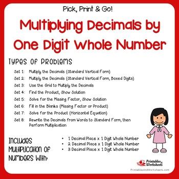 Multiplying Decimal With Single Digit Whole Number Multiply Decimals By Digit Multiplying Decimal With Single Digit Whole Number Multiply Decimals By Digit