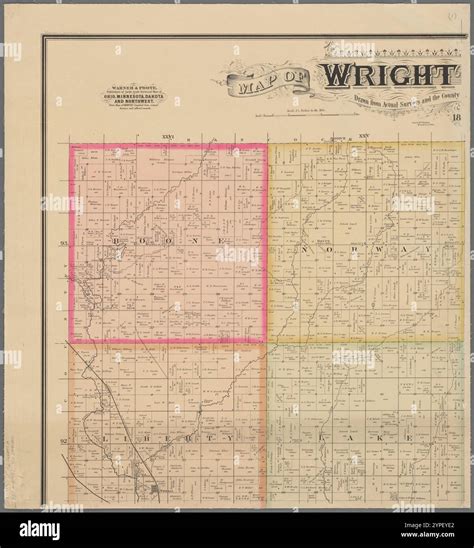 Map Of Wright County Iowa Drawn From Actual Surveys And The County