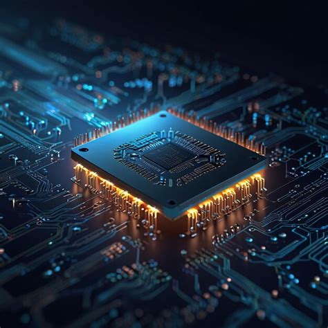Abstract Technology Circuit Design Cpu Motherboard Of A Colerful Processor Created With
