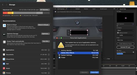 your system has run out of application memory when adobe community