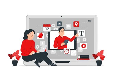 Premium Vector Computer Management Virtual Assistant Scheduler