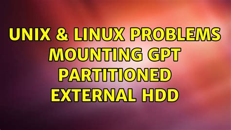 Unix And Linux Problems Mounting Gpt Partitioned External Hdd 2