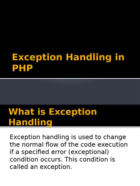 Exception Handling In Php Pdf