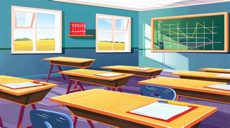 Premium Photo An Empty Class Interior For Mathematics Geometry And
