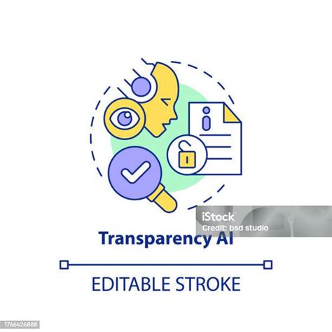 2d Thin Linear Icon Transparency Ai Concept Stock Illustration Download Image Now Art