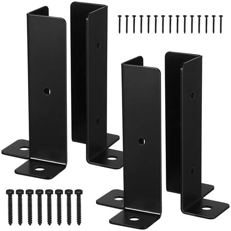 WORGEOUS Pcs Post Base Brackets Deck Post Support Brackets Fence Post Base Porch Railing Post