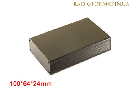 Купить Корпус для электроники алюминиевый 100*64*24 мм., ЧЕРНЫЙ, цена ...