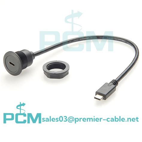 China Panel Mount Bulkhead Usb 3 1 Type C Extension Cable Manufacturers Suppliers Factory