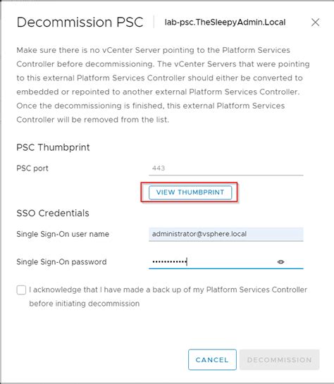 VMware 6 7 External PSC To Embedded PSC Migration TheSleepyAdmins