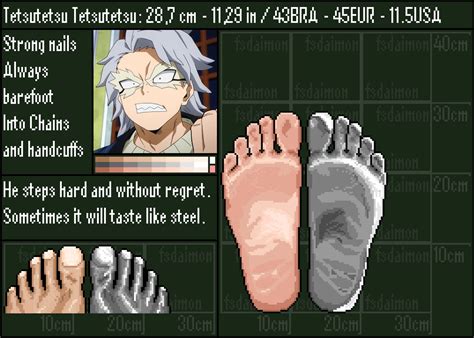 Mha Feet Chart Tetsu 4x By Fsdim On Deviantart