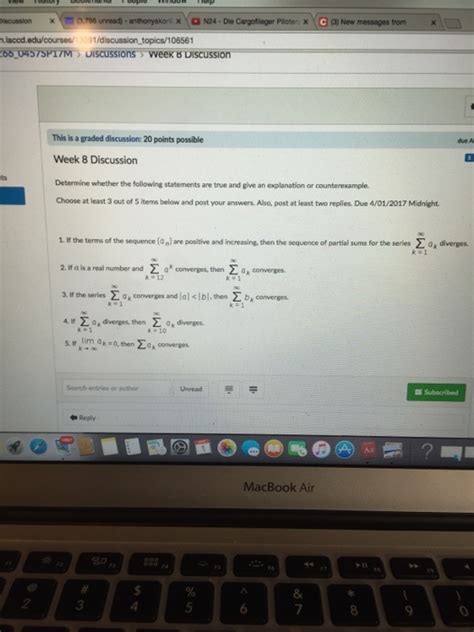 Solved Determine Whether The Following Statements Are True