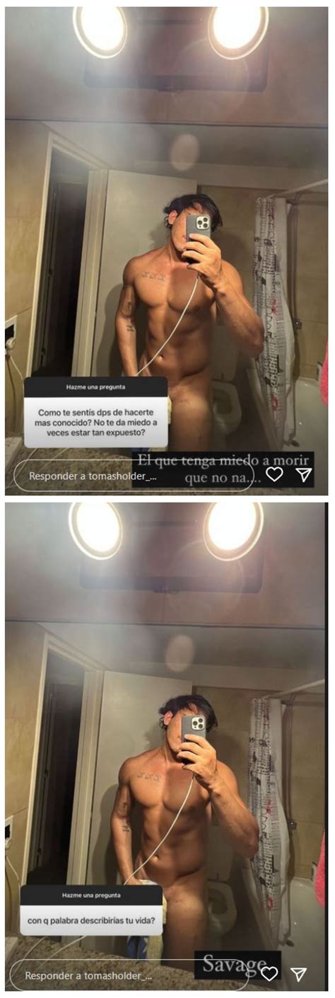 Tomás Holder respondió las preguntas de sus seguidores con una selfie desnudo en el espejo Infobae