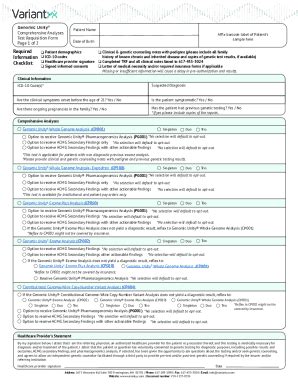 Fillable Online Genomic Unity Test Requisition Form 2024 Comprehensive Analysis Fax Email