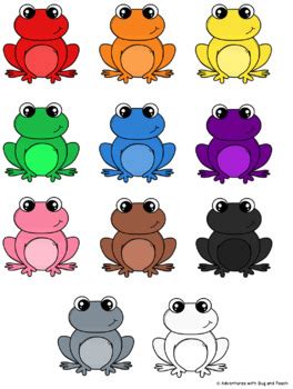 Sort By Color File Folder Game Frogs SPANISH TpT
