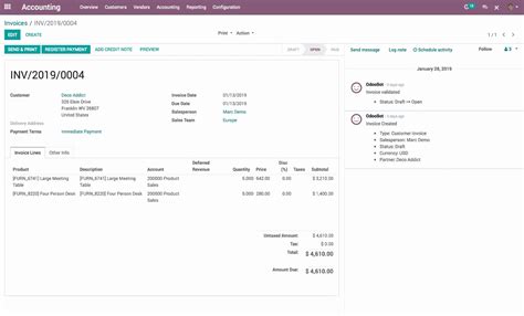 Odoo Invoicing Vayasoft