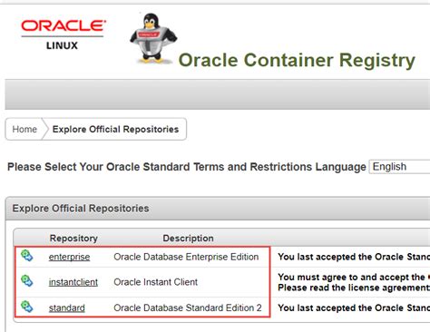 quick introduction to oracle container registry running one of oracle s