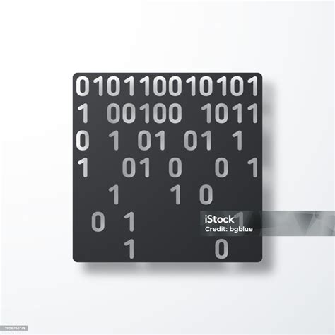 떨어지는 바이너리 코드 흰색 배경에 그림자가 있는 아이콘 0에 대한 스톡 벡터 아트 및 기타 이미지 0 1 3차원 형태