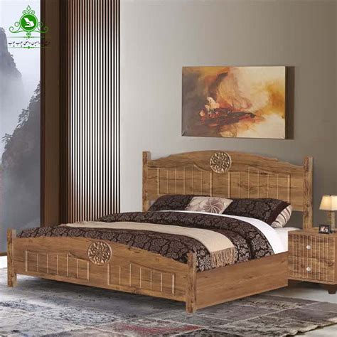 تخت خواب دو نفره Mdf وکیوم مدل وستا فروشگاه اینترنتی چوب چوب