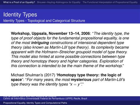 Propositional Equality Identity Types And Computational Paths Ppt