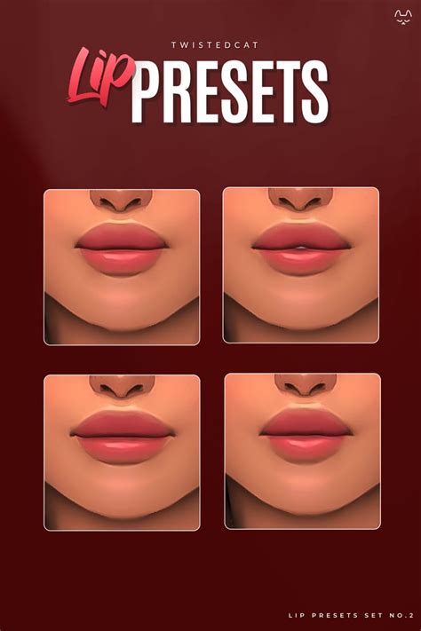 Lip Presets No TwistedCat Sims Cc Eyes Sims Cc Makeup The Sims Skin