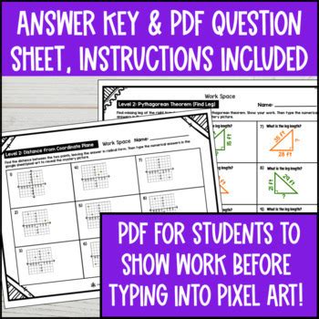 Pythagorean Theorem And Distance Formula Digital Pixel Art BUNDLE