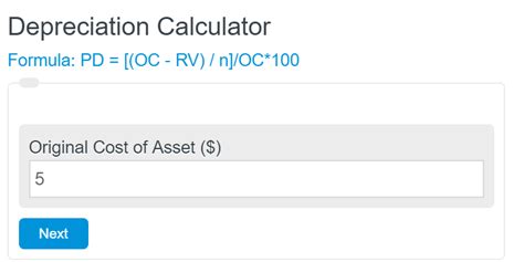 Depreciation Calculator Per Year Calculator Academy