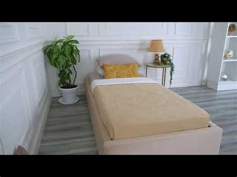Односпальная кровать без изголовья Альба Велюр Кофе - YouTube
