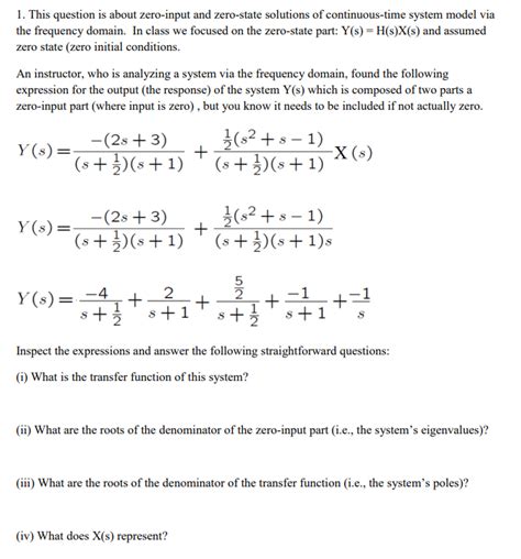 Solved This Question Is About Zero Input And Zero State Chegg