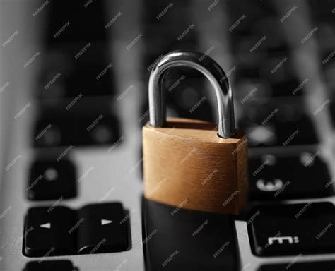 Premium Photo Cyber Safety Concept Lock On Computer Keyboard