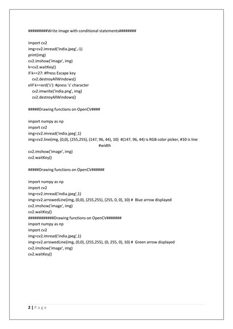 Python Opencv Codes Pdf