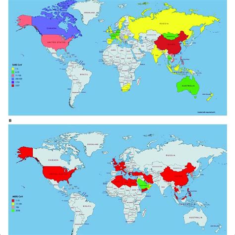 A Number Of Infected Cases And Geographical Distribution Of Sars Download Scientific