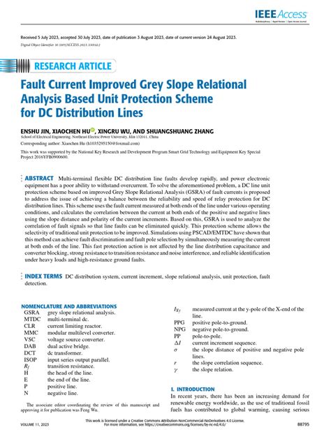 11 2023 Fault Current Improved Grey Slope Relational Analysis Based Unit Protection Scheme