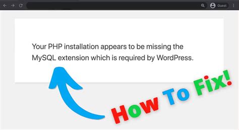How To Fix Your Php Installation Appears To Be Missing The Mysql