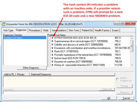 Entering Encounter Form Data