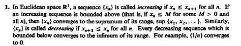 solved verify in euclidean space r1 ﻿a sequence {xn} ﻿is