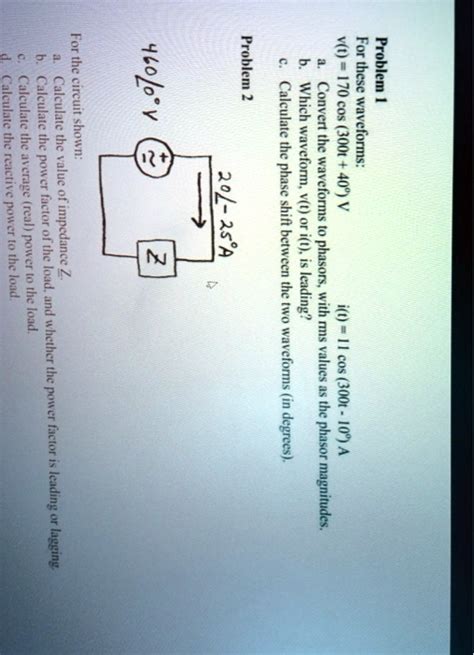 solved p1 phasors and calcultaing shifts p2 impedance and power for