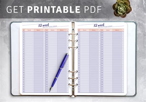 52 Week Money Challenge Excel Template