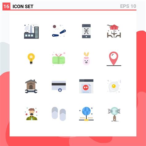 16 Universal Flat Colors Set For Web And Mobile Applications Idea Bulb Alert Furniture