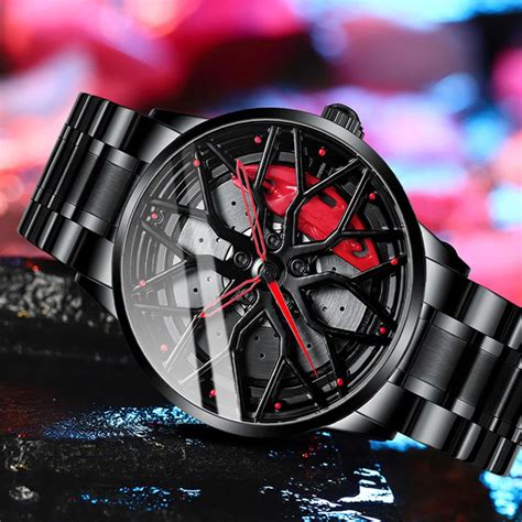 Wygicoo定制原始设备制造商felgen Uhr Reloj Tipo Lanta Coche运动计时合金3d轮盘机车汽车轮辋男士车轮手表