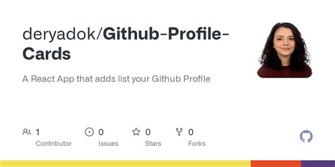 GitHub Deryadok Github Profile Cards A React App That Adds List Your Github Profile