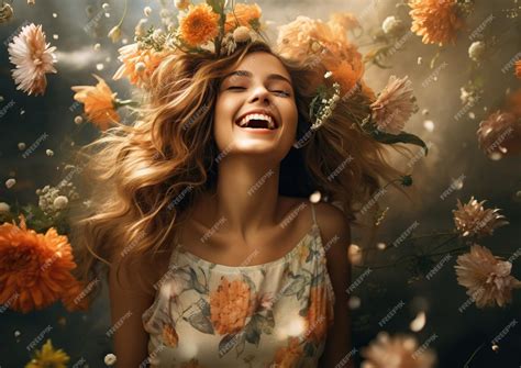 Premium Photo Radiant Summer Blossoms Beautiful Happy Girls