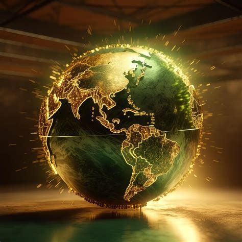 premium photo 3d planet particles generative ai