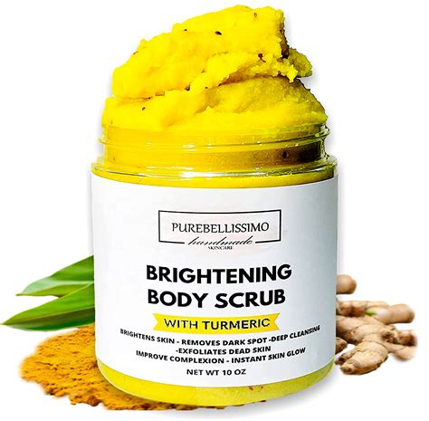 Turmeric Skin Brightening Scrub Tsf6 For Dark Spots Dark Inner Thighs Bikini Area Underarms