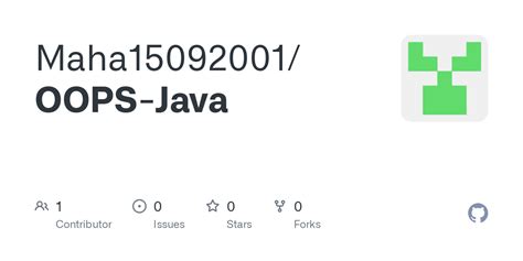 GitHub Maha15092001 OOPS Java